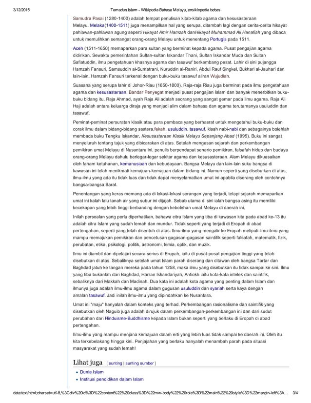 Tamadun islam wikipedia bahasa melayu, ensiklopedia bebas | PDF