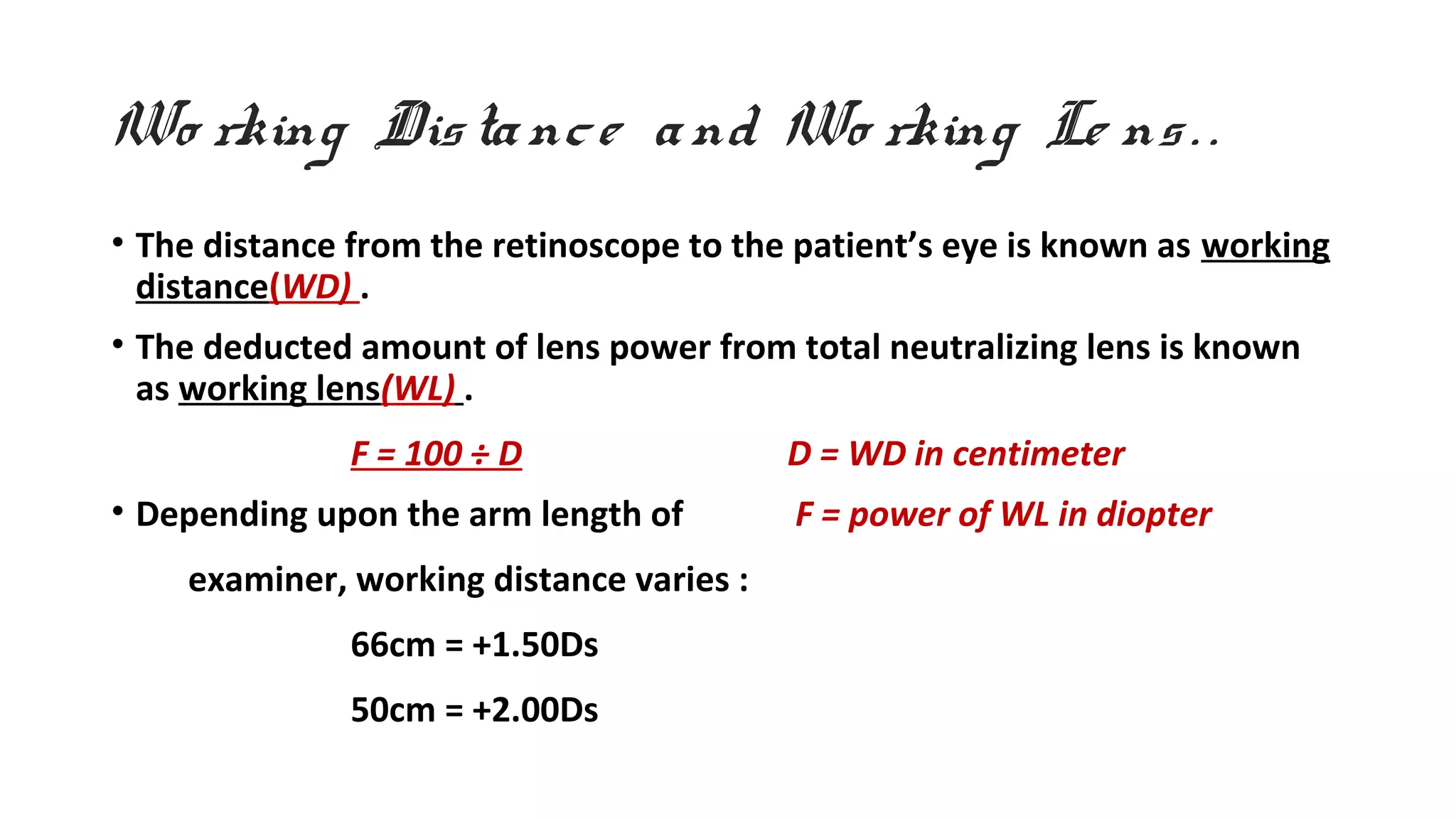 Static retinoscope presentation by Tamalika | PPS