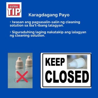 Tamang pag alaga at paglinis ng eyeglasses at contact lenses | PDF