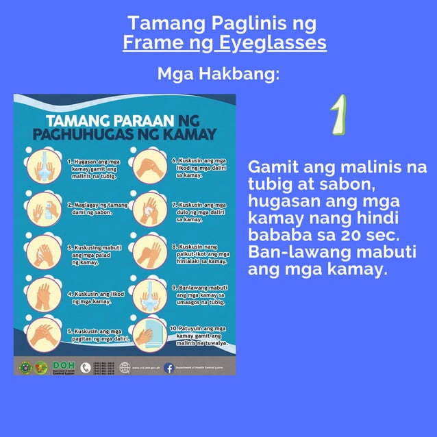Tamang pag alaga at paglinis ng eyeglasses at contact lenses | PDF