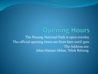 Pulau Pinang National Park | PPTX