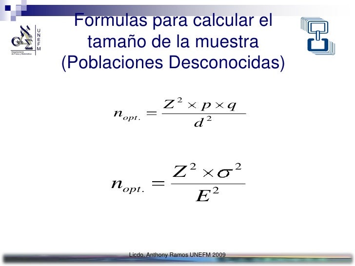 Tamaño optimo de la muestra