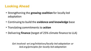 Tamara Coger's presentation on locally led adaptation (WRI) | PDF