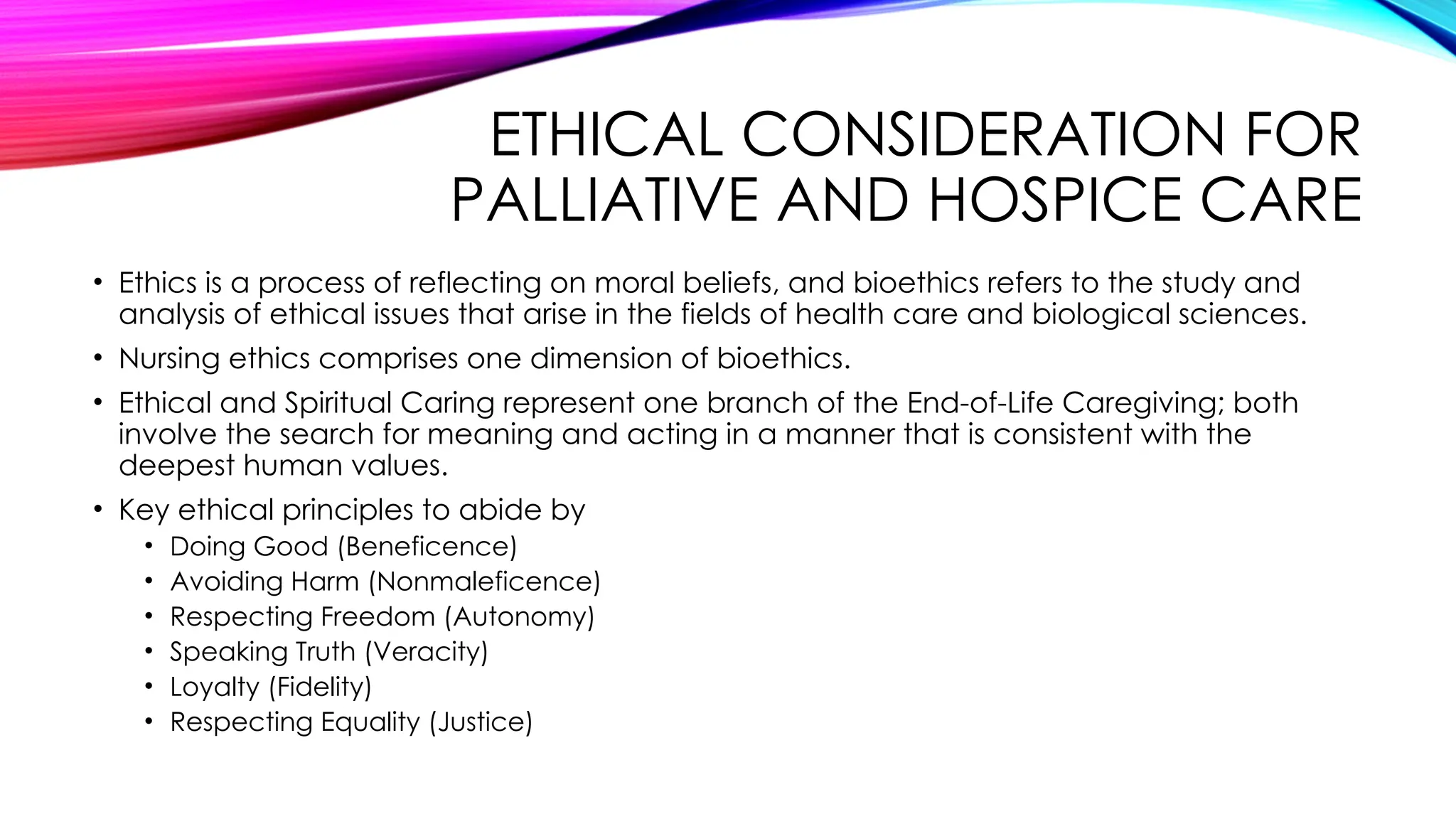 management of adults requring Hospice and palliative care | PPTX