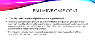 management of adults requring Hospice and palliative care | PPTX