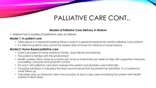 management of adults requring Hospice and palliative care | PPTX