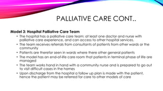 management of adults requring Hospice and palliative care | PPTX