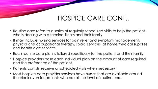 management of adults requring Hospice and palliative care | PPTX