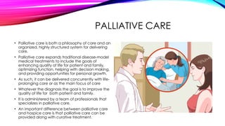 management of adults requring Hospice and palliative care | PPTX