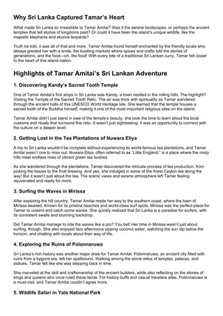 Tamar Amitai in Sri Lanka_ Unraveling the Adventure.docx