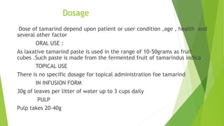 Tamarindus indica (Tamarind) | PPTX