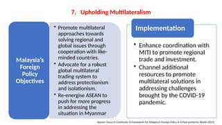 Foreign Policy of malaysia by desk research.pptx | Political Issues ...