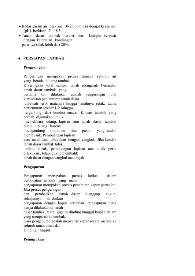 Tambak tradisional | PDF