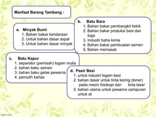 Pemanfaatan Efisiensi dan Reklamasi Lokasi Tambang | PPTX