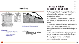 Top Slicing underground mining method used | PPTX