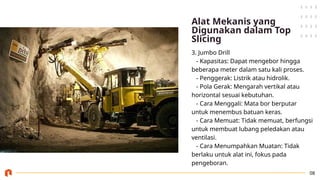 Top Slicing underground mining method used | PPTX