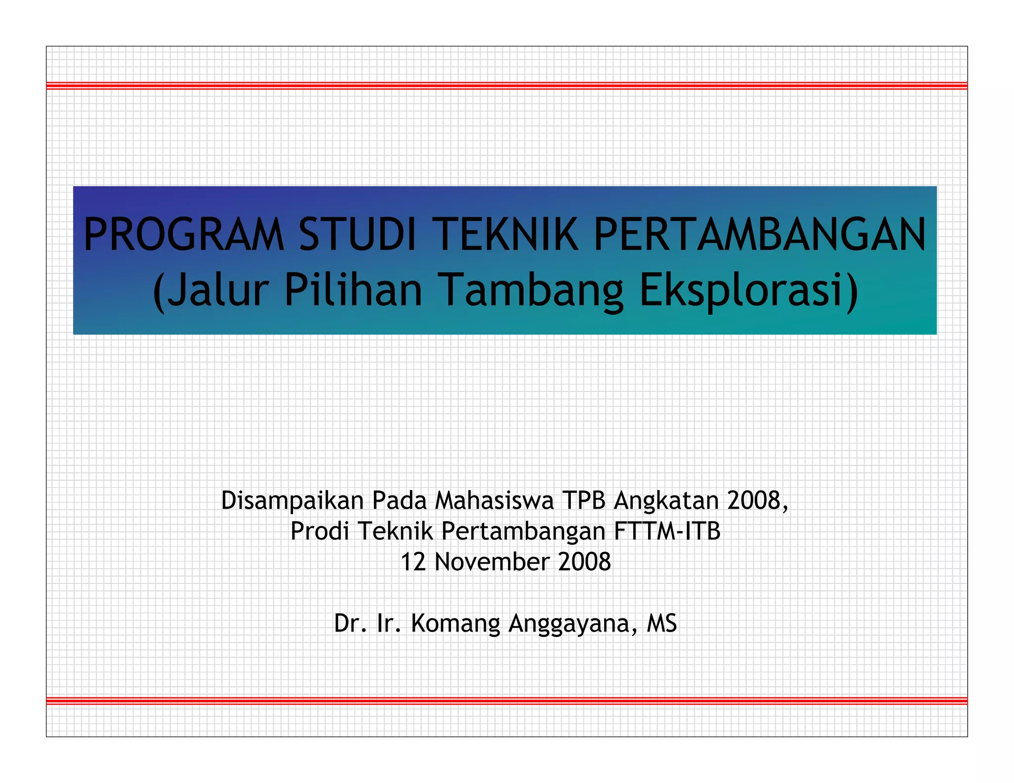 Tambang eksplorasi tpb | PDF