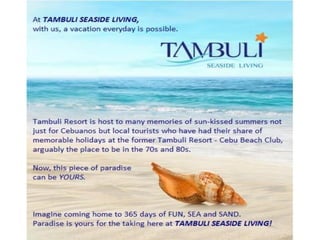 TAMBULI CONDOMINIUM BEACH LOT | PDF