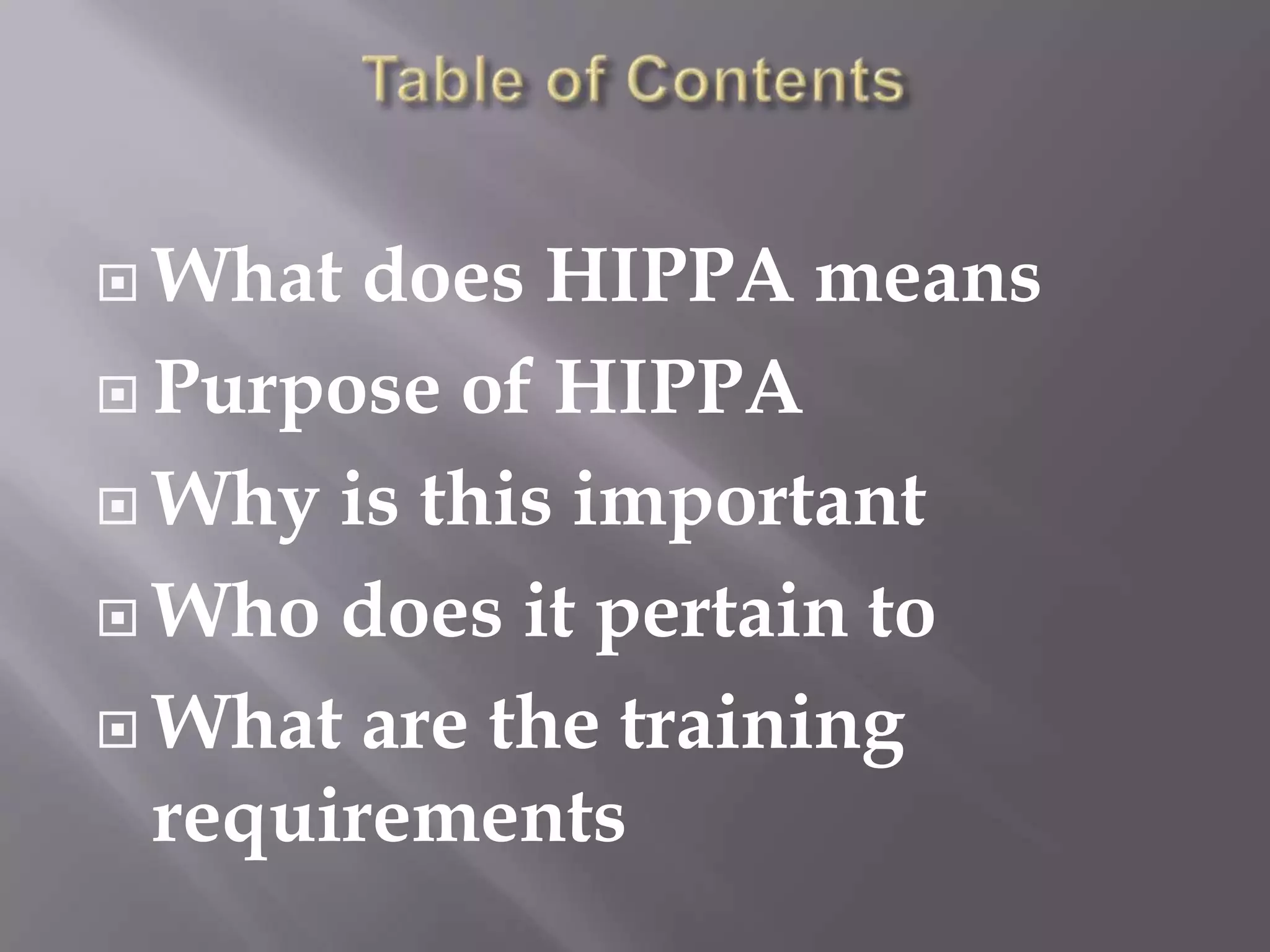 Tamekia foley hippa powerpoint | PPTX