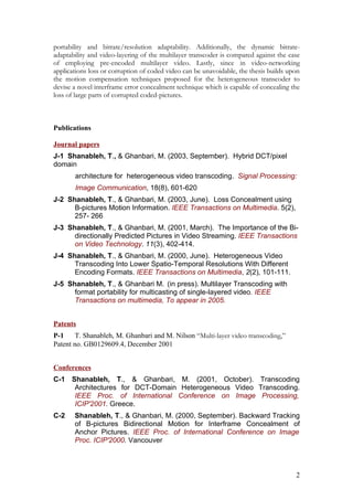 Tamer Shanableh | DOC | Video Software | Computer Software and Applications