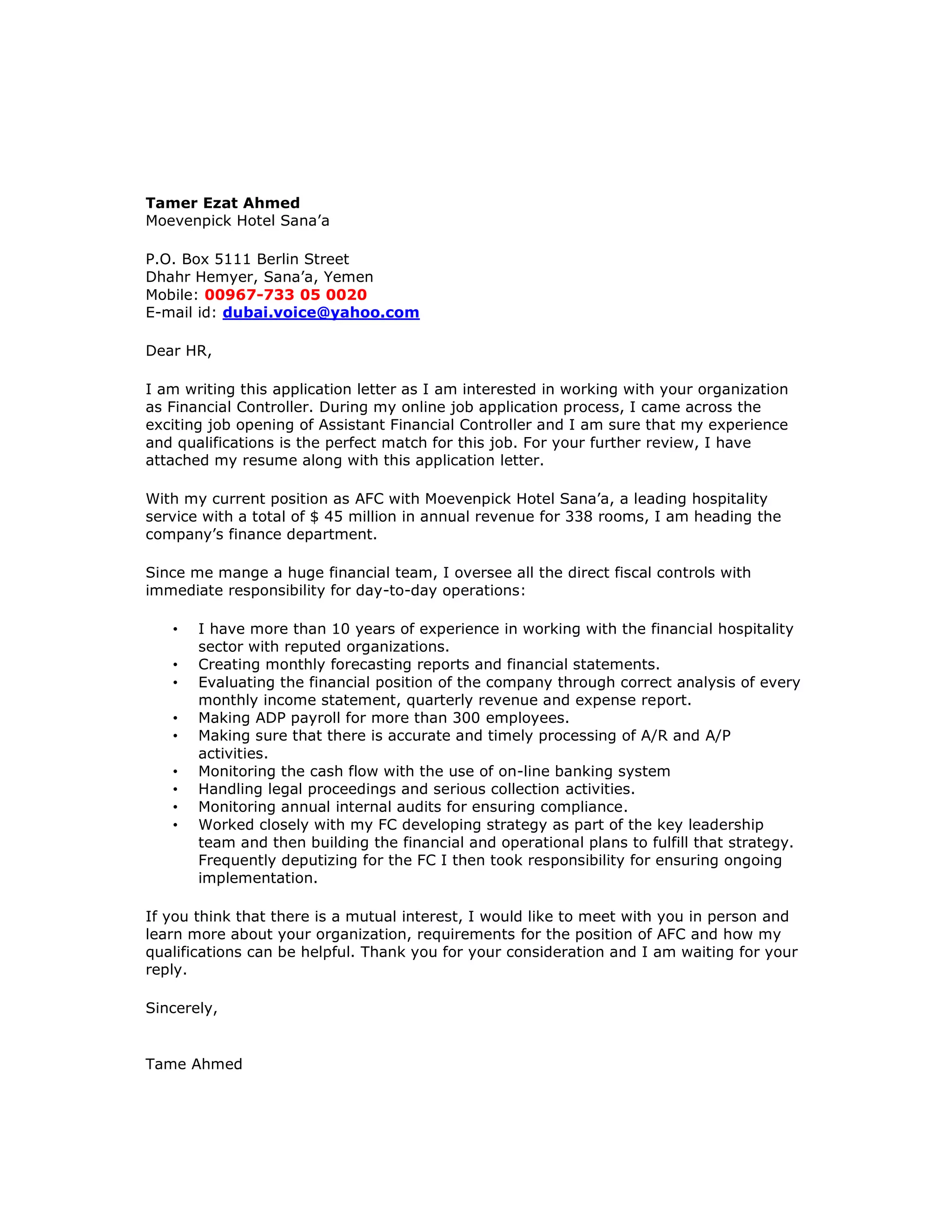 Tamer ahmed's resume | PDF