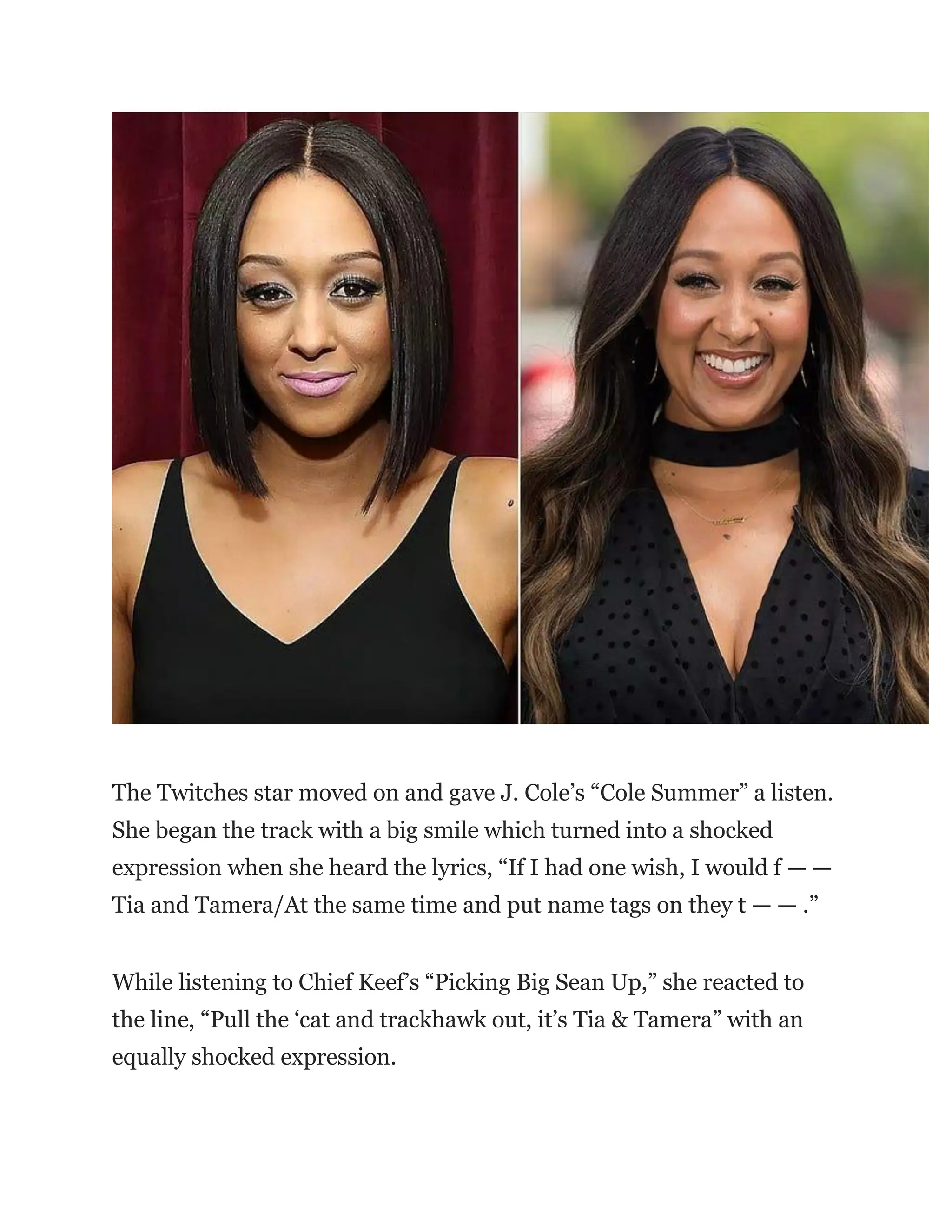 Tamera Mowry Ranks Songs That Name-Check Her and Twin Tia — How Do ...
