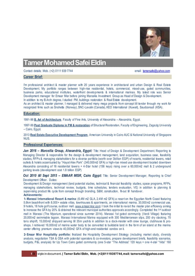 Tamer Safei Eldin CV | DOCX