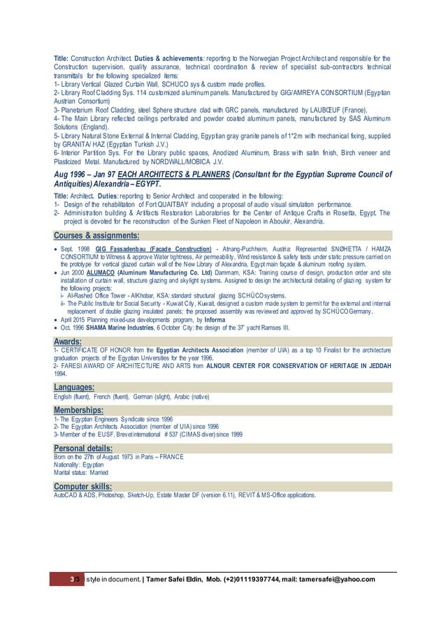 Tamer Safei Eldin CV | DOCX