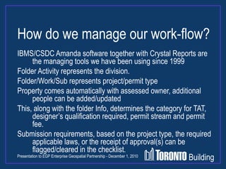 Tamer toronto building presentation to egp enterprise geospatial ...