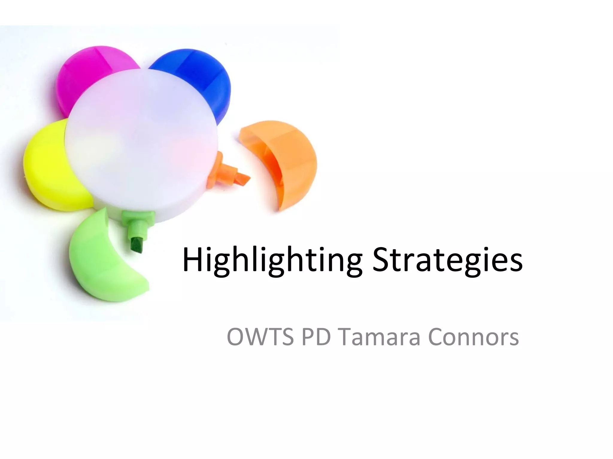 Tam Highlighting Strategies | PPT | Education