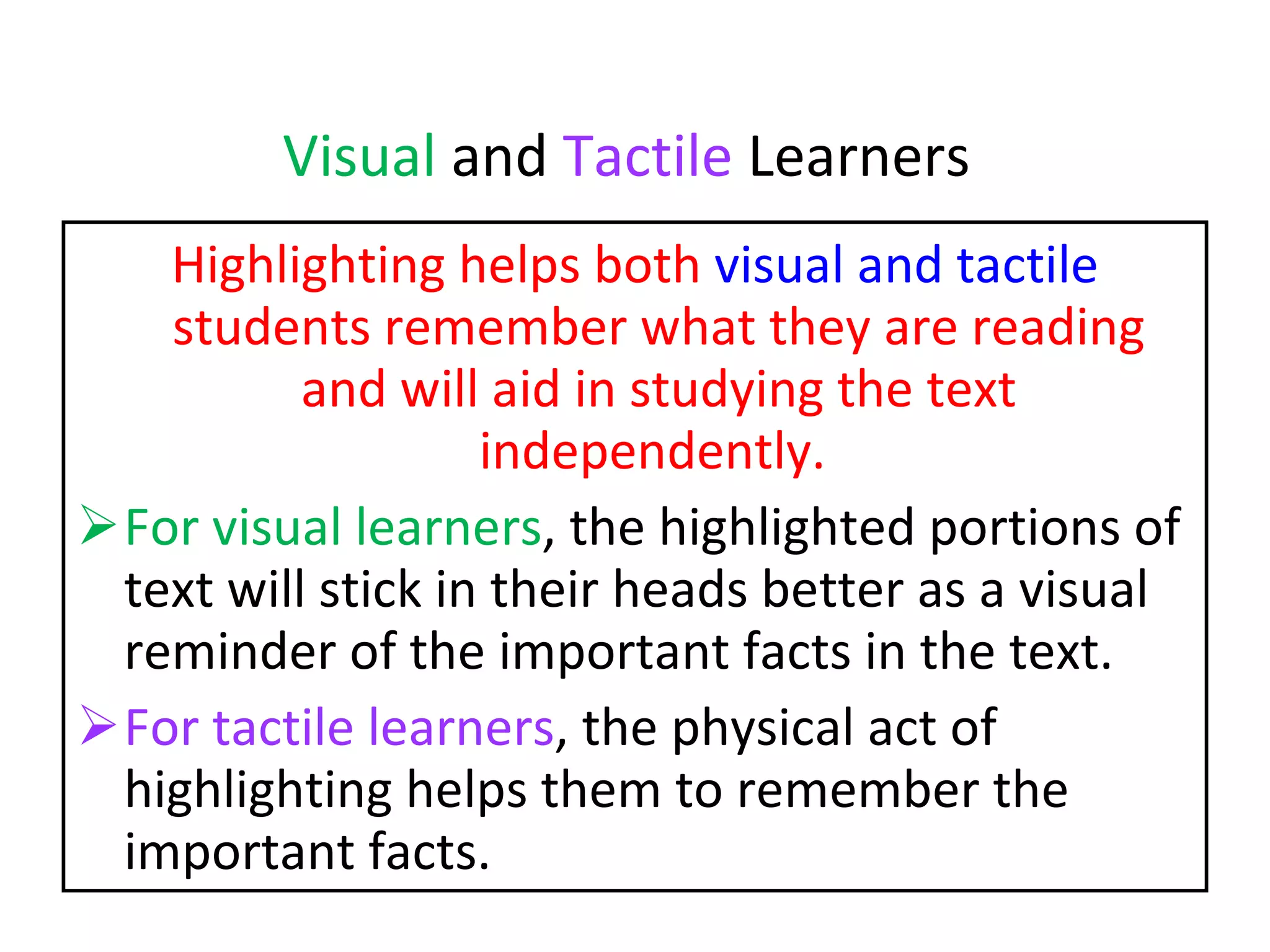 Tam Highlighting Strategies | PPT | Education