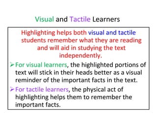 Tam Highlighting Strategies | PPT | Education