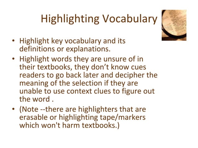 Tam Highlighting Strategies | PPT | Education