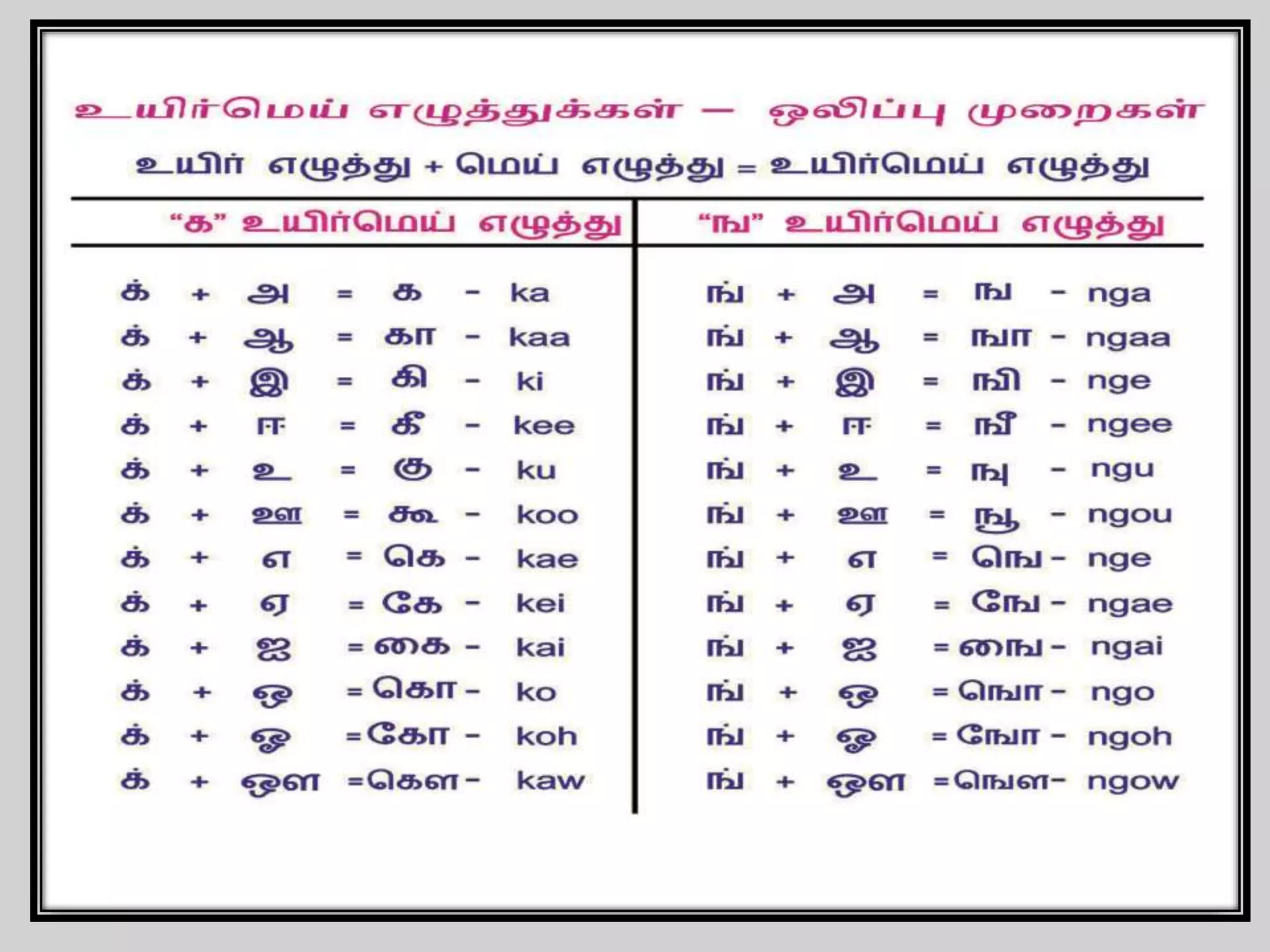 Tamil alphabets | PPTX