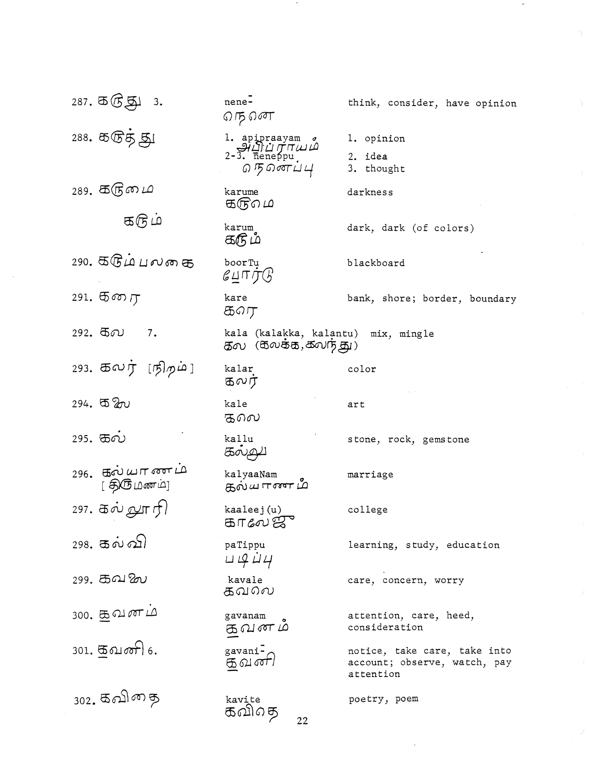 Tamil vocabulary book for dictionary.pdf