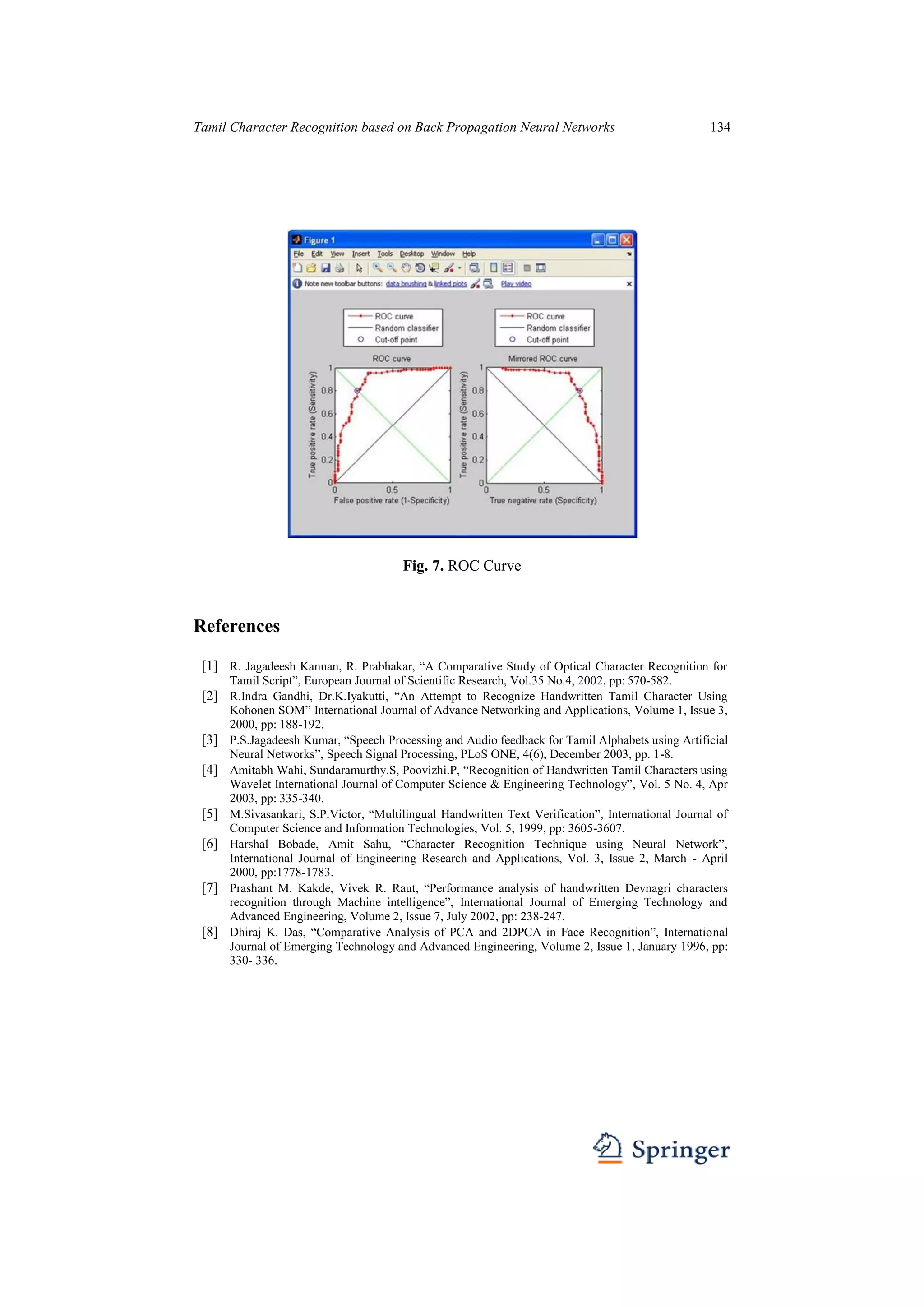 Tamil Character Recognition Based On Back Propagation Neural Networks Pdf