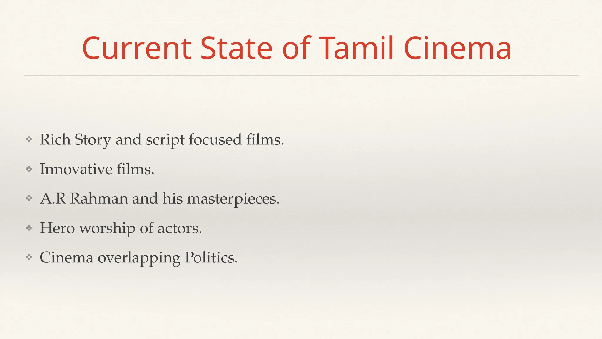 Tamil cinema and its brief history .pptx