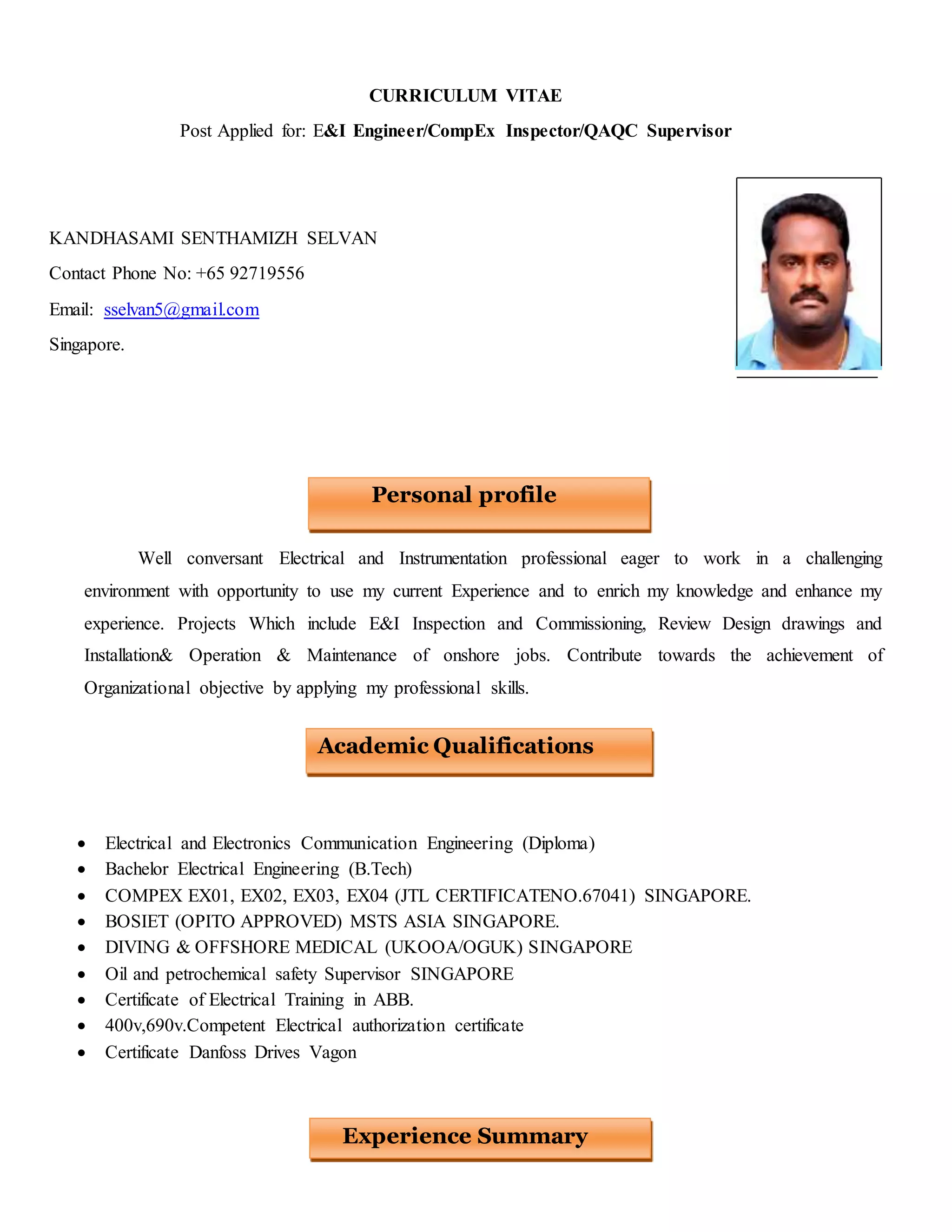 Tamil E&I Compex inspector | PDF