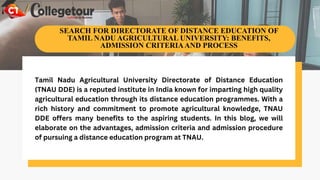 Tamil Nadu Agricultural University.pptx