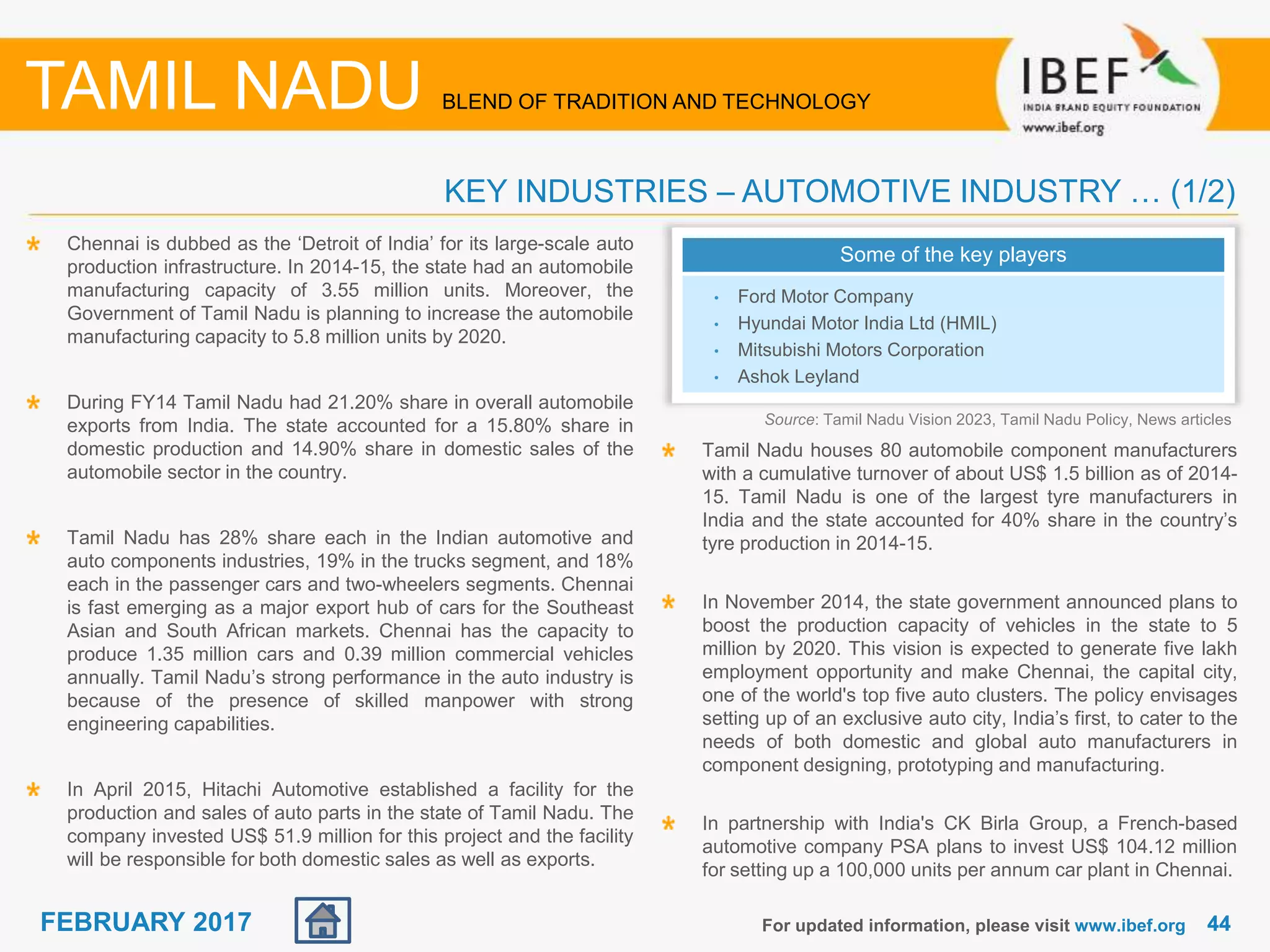 Tamil Nadu State Report February 2017 | PPT