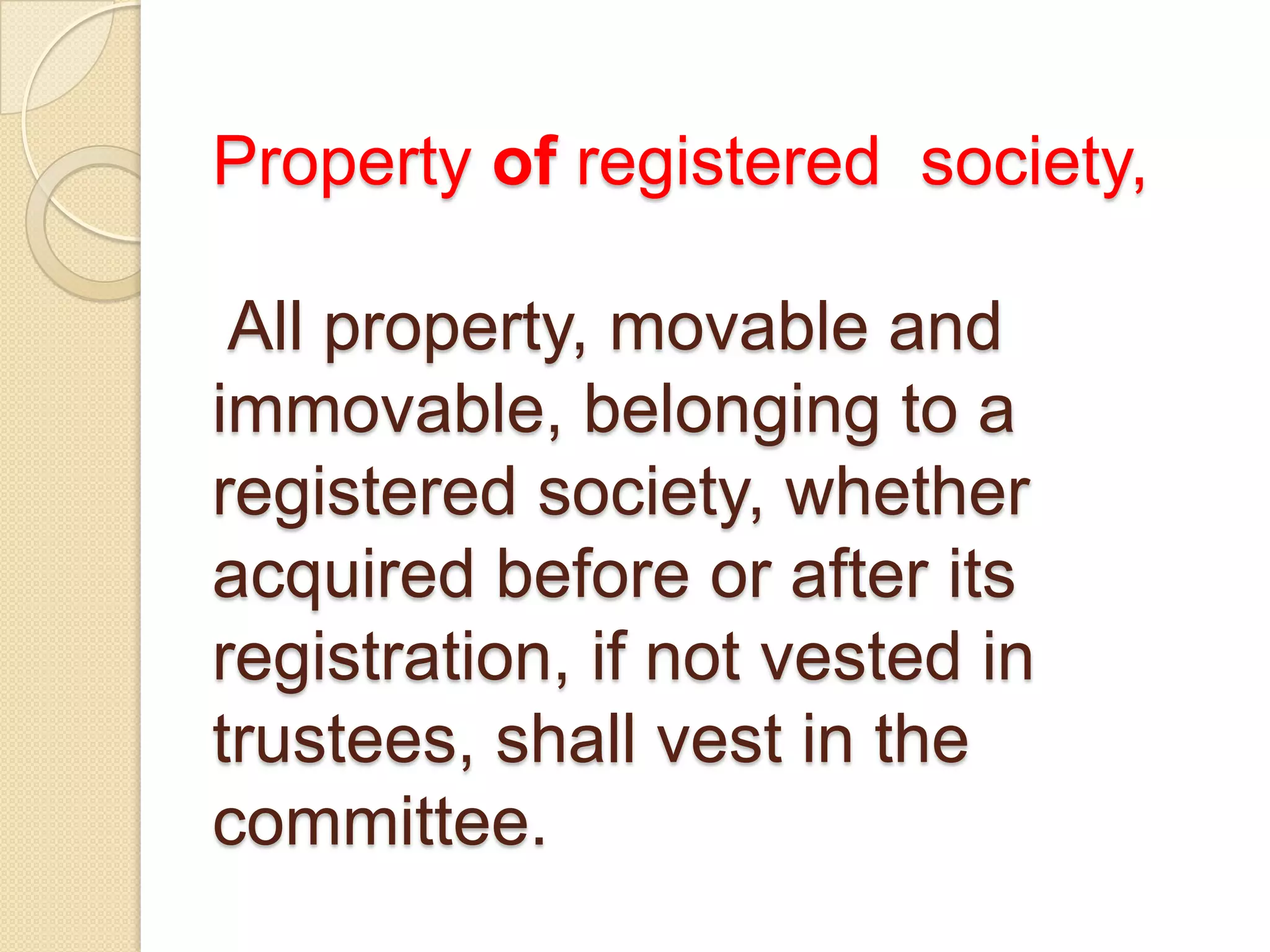 Tamilnadu societies registration act 1975 | PPTX