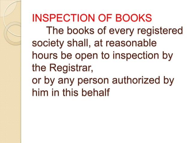 Tamilnadu societies registration act 1975 | PPTX