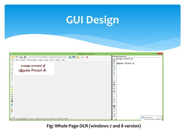 Tamil OCR using Tesseract OCR Engine | PPTX | Desktop Publishing ...