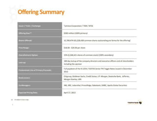 Taminco specialty chemical ipo roadshow investor presentation - apr ...