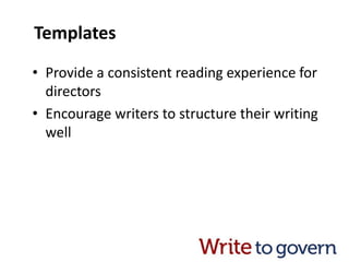 Review your board paper templates | PPTX