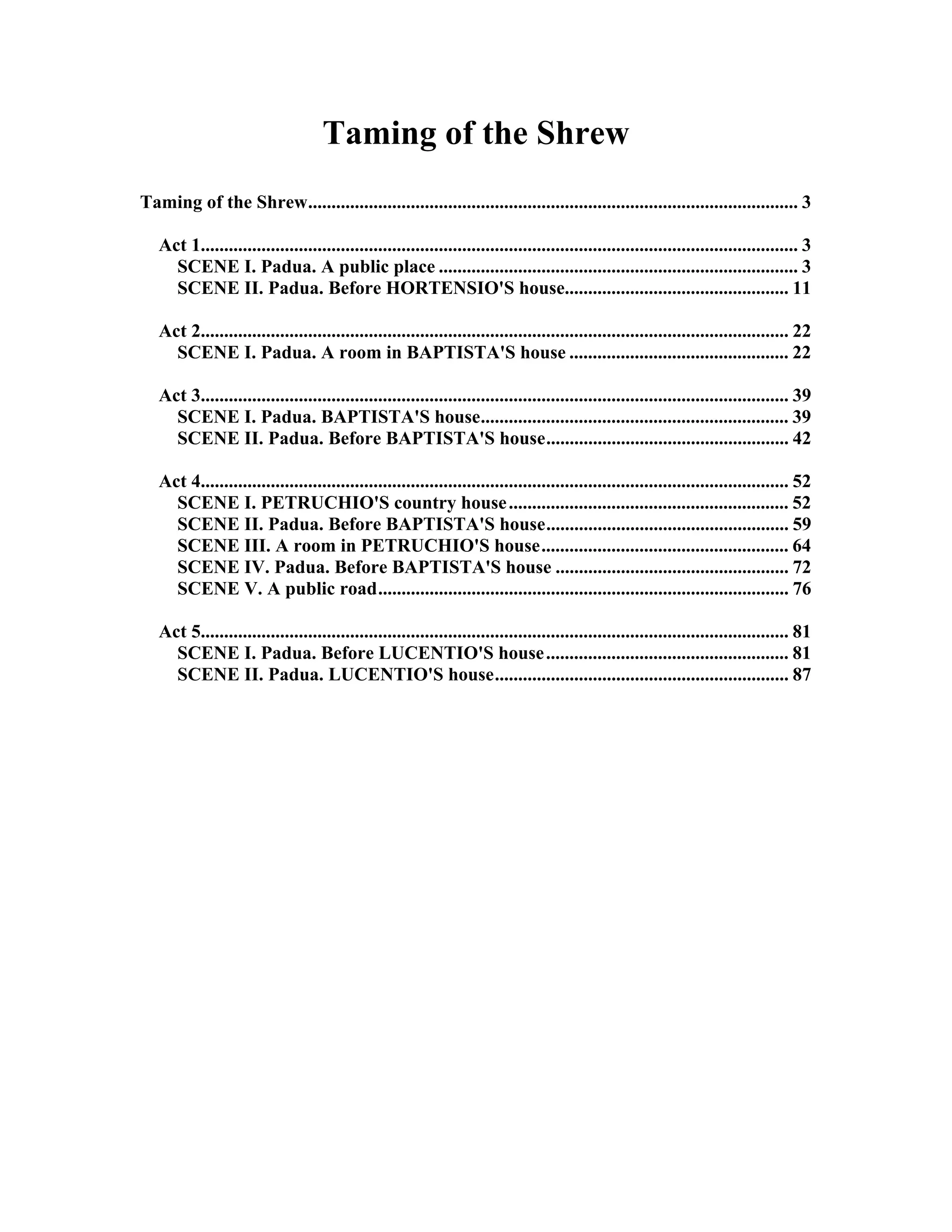 Taming of the shrew- shakespeare | PDF
