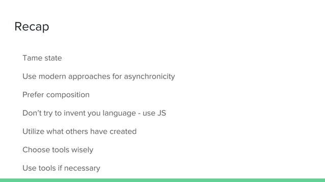 Taming complexity in JavaScript | PPTX