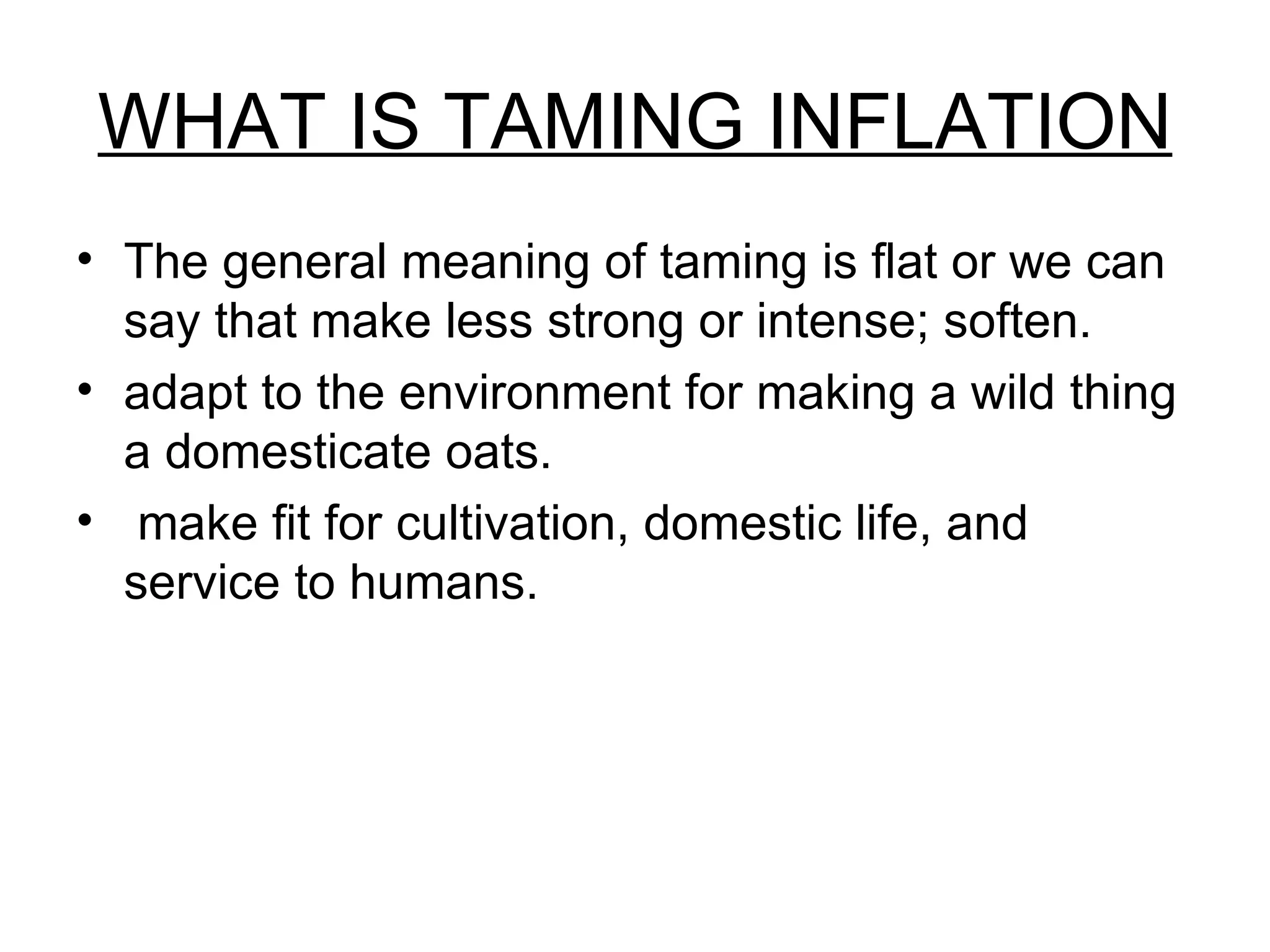 Taming inflation | PPT