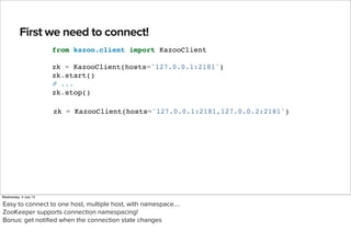 Taming Pythons with ZooKeeper | PDF | Programming Languages | Computing