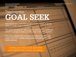 Taming the Goal Seek | PPT
